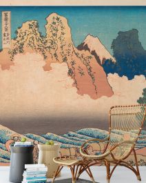Hokusai Fuji Scenic Peel and Stick Wallpaper for Living Room, Bedroom ...