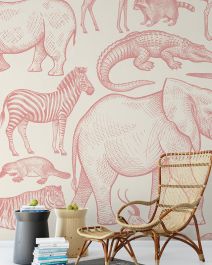 Animals All Over The World Large Wallpaper – Global Wildlife Decor ...