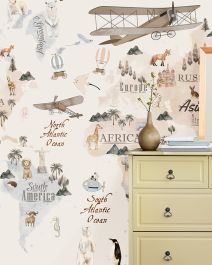 My First World Map Wallpaper – Educational and Joyful Decor