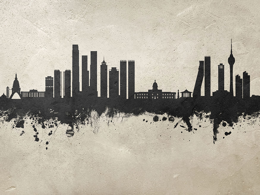 Colombo Sri Lanka Skyline Concrete Wallpaper - Custom Fit