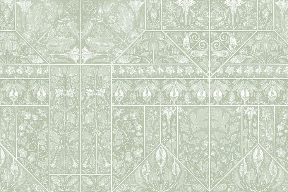 Floral Mood Green Wallpaper for Living Room, Bedroom, Kitchen