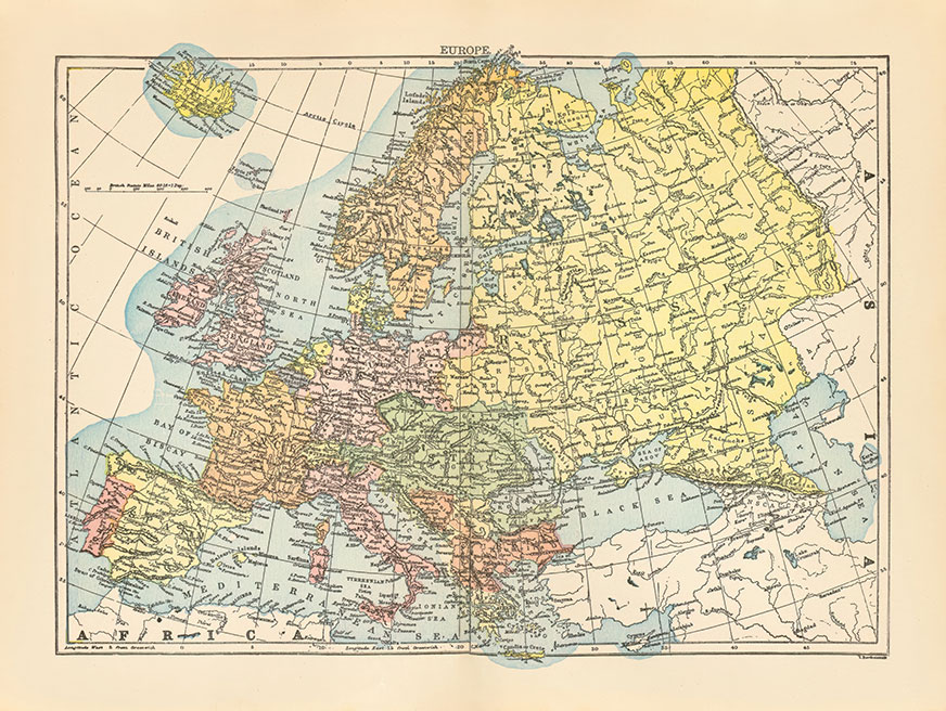 Map of Europe Wallpaper - Detailed and Artistic Map
